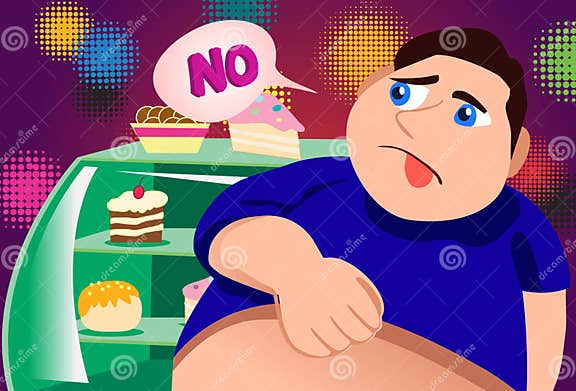 No, I Will Not Touch Cakes stock illustration. Illustration of sweets ...