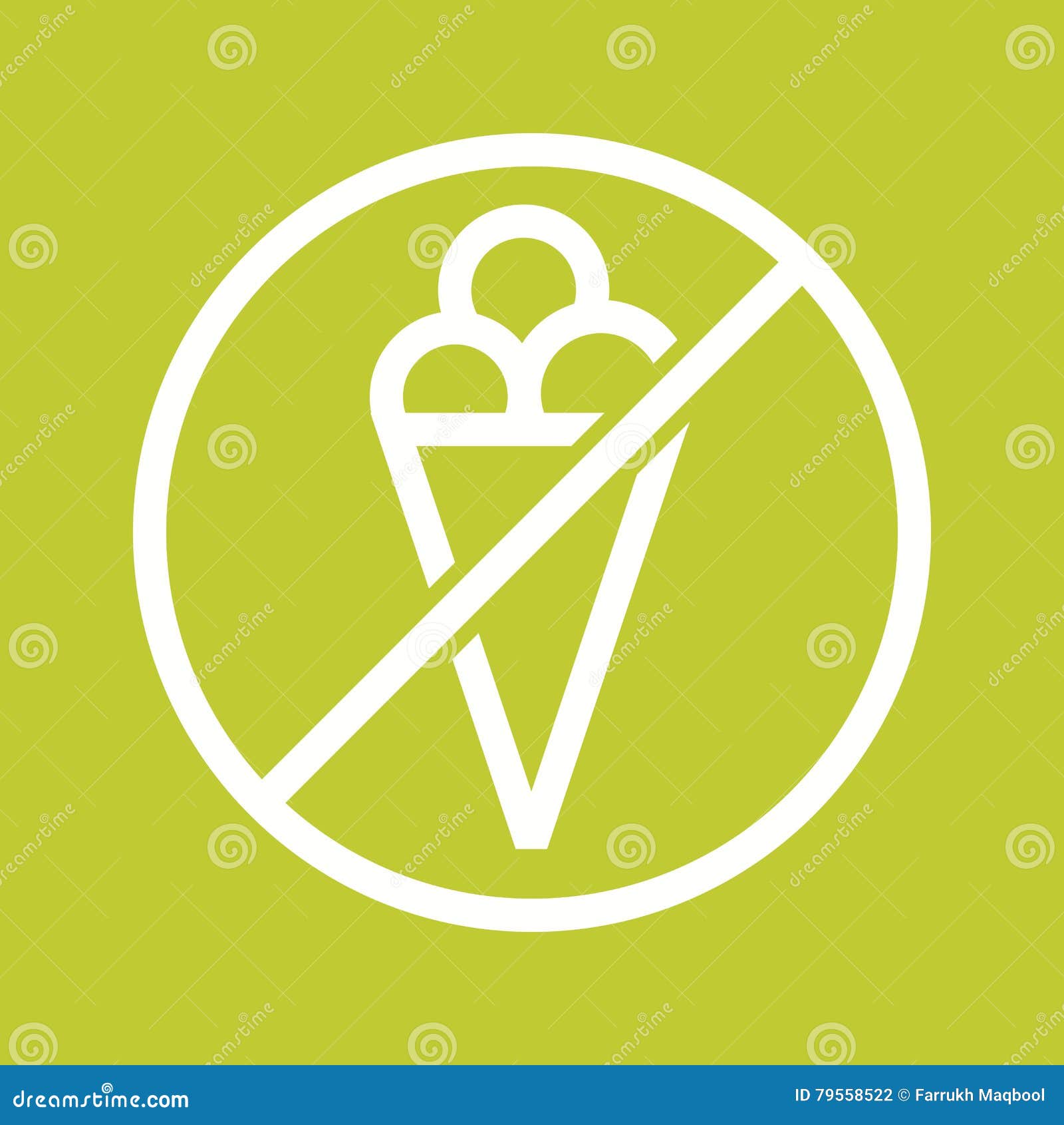No Icecream stock vector. Illustration of restriction - 79558522