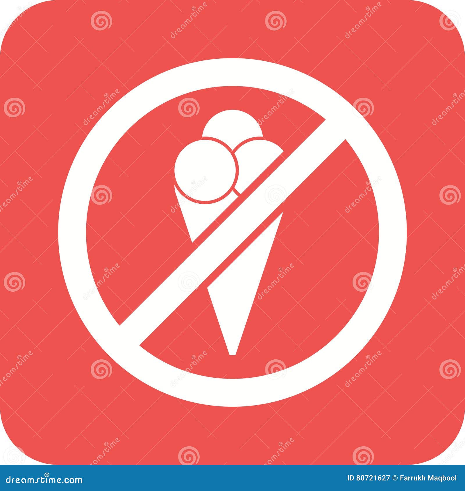 No Icecream stock vector. Illustration of vector, stop - 80721627