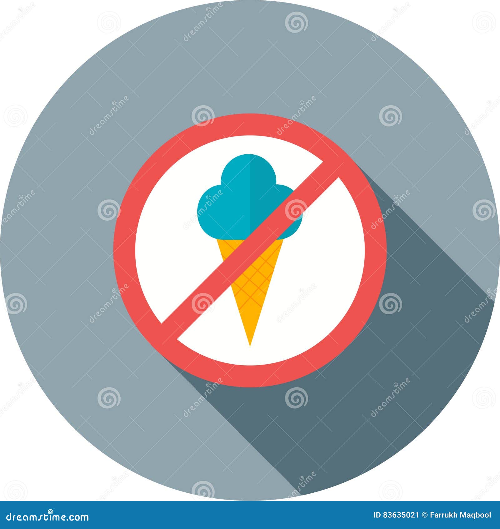 No Icecream stock vector. Illustration of sign, warning - 83635021