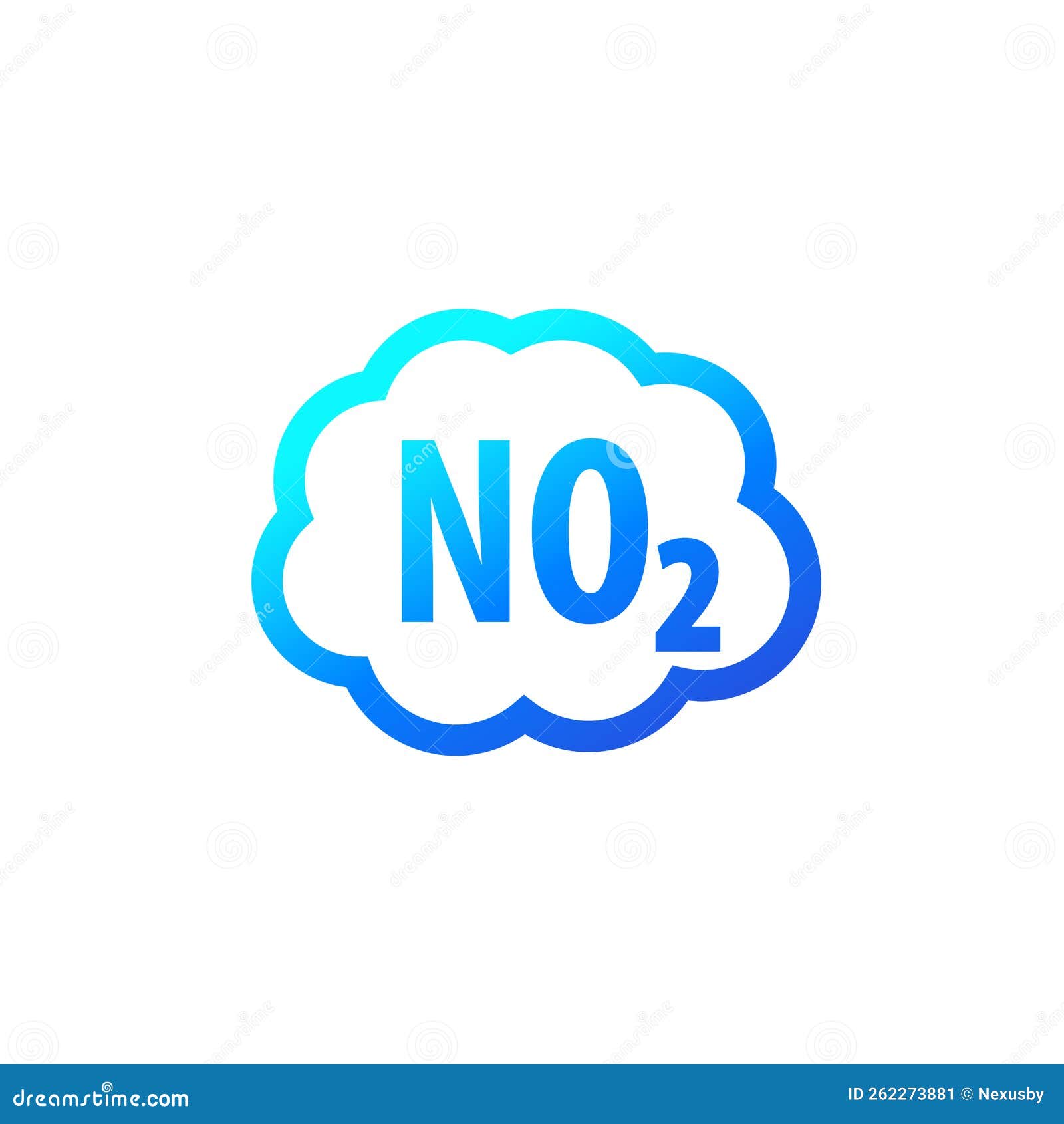 NO2 Icon, Nitrogen Dioxide Gas Cartoon Vector | CartoonDealer.com ...