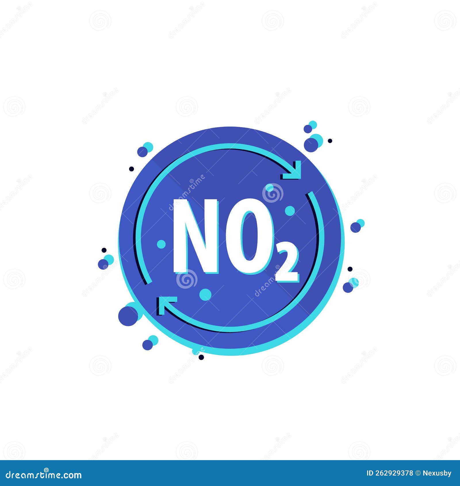 NO2 Icon, Nitrogen Dioxide Vector Design Stock Vector - Illustration of ...