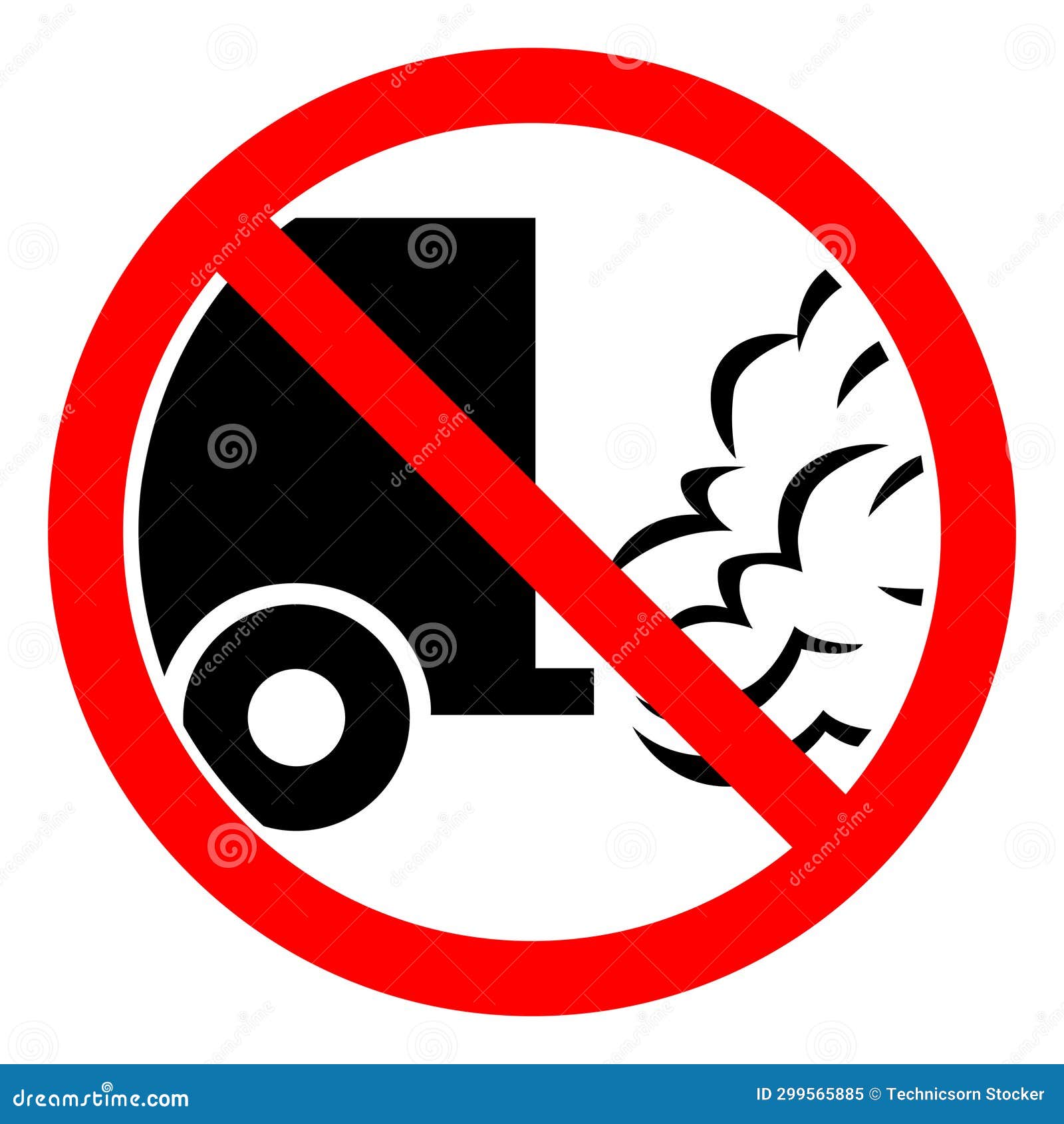 No Idling Symbol Sign ,Vector Illustration, Isolate on White Background ...