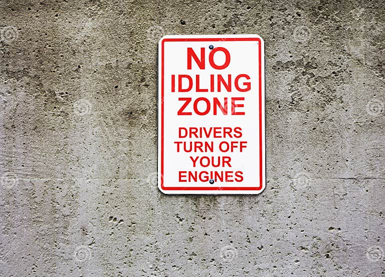No idling zone sign stock photo. Image of issue, zone - 12942536