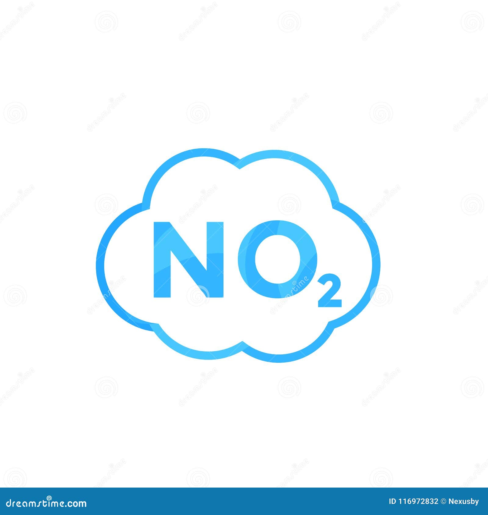 NO2 Ikone, Stickstoffdioxid Vektor Abbildung - Illustration von ...