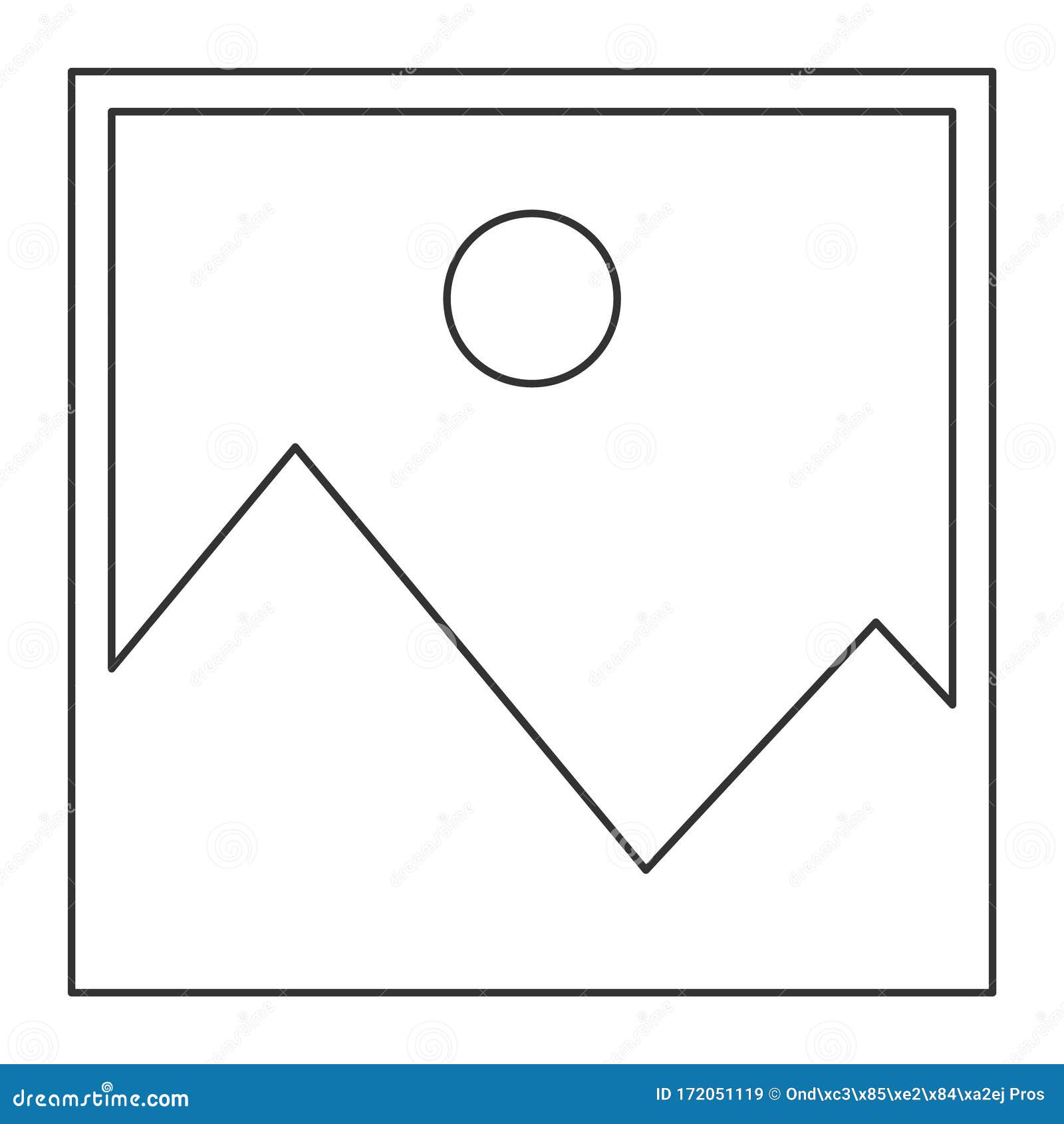 No Image Outline Vector Symbol, Missing Available Icon. No Gallery For ...
