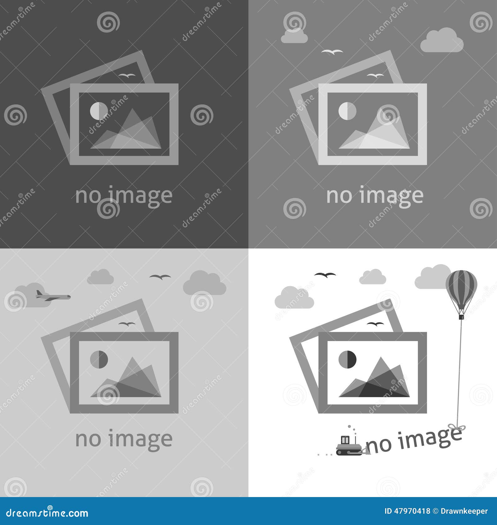 No Image Signs for Web Page. Stock Vector - Illustration of error ...