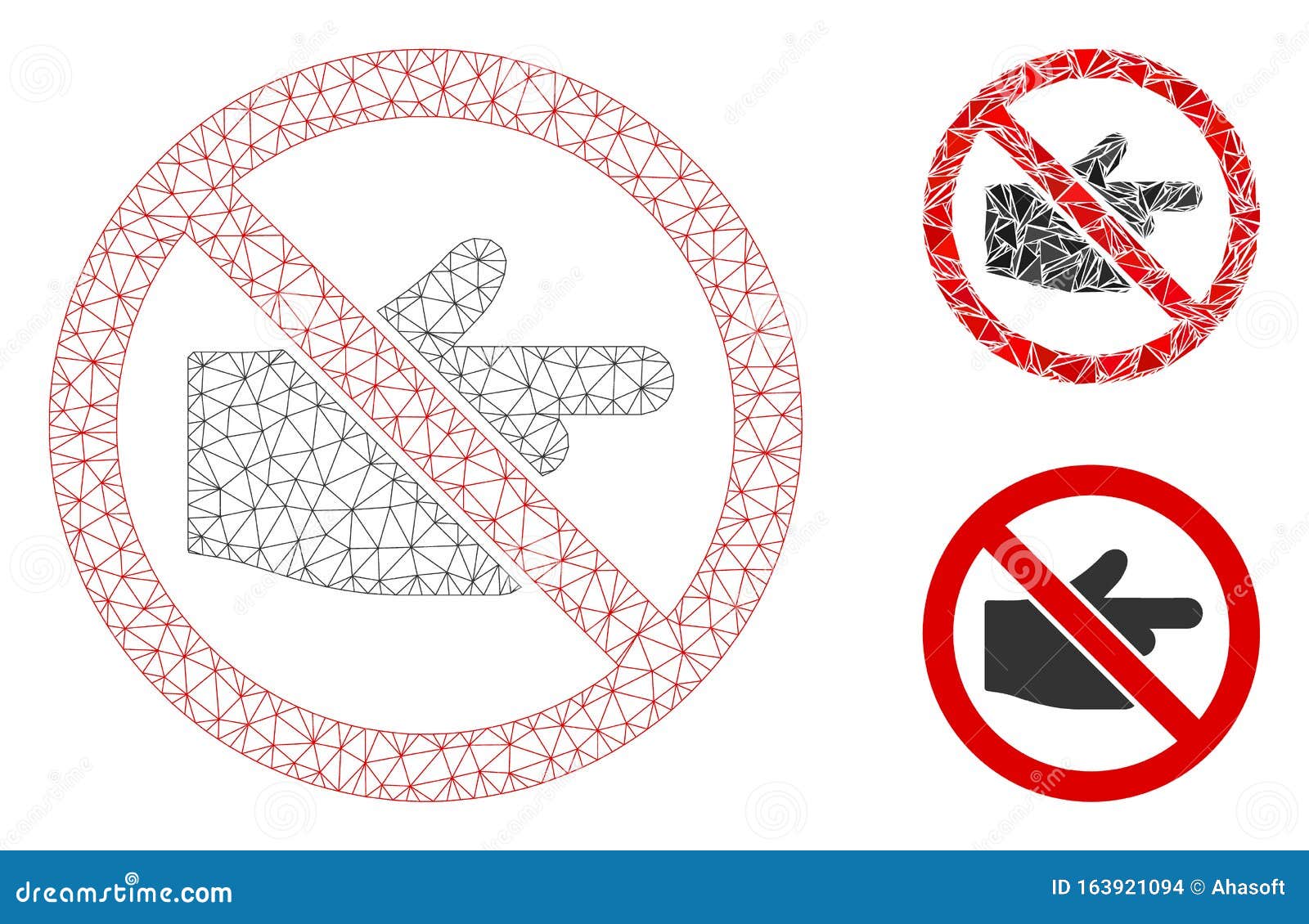 No Index Finger Vector Mesh Wire Frame Model and Triangle Mosaic Icon ... No Index Finger Vector Mesh Wire Frame Model and Triangle Mosaic Icon ...