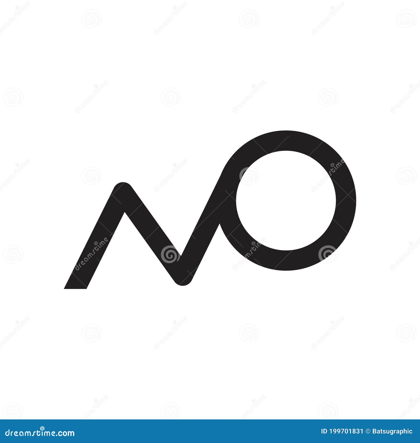 No Initial Letter Vector Logo Icon Stock Vector - Illustration of mark ...