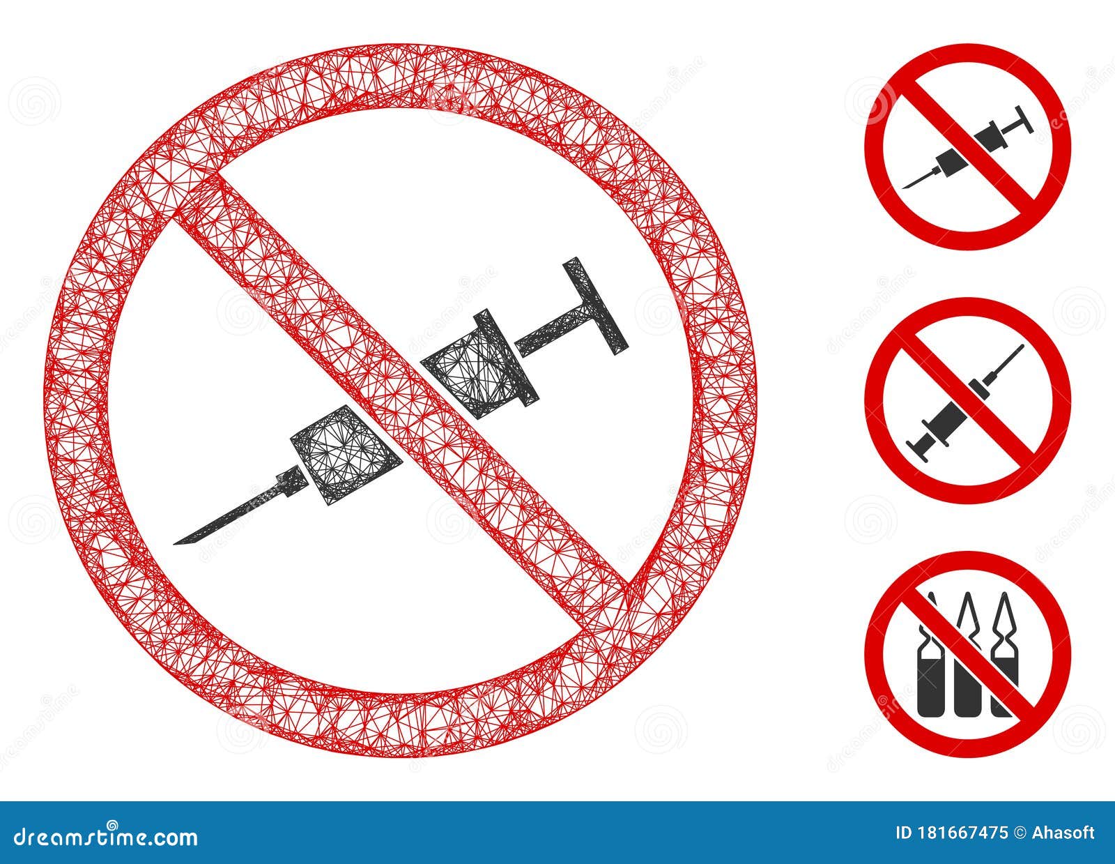 No Injection Polygonal Web Vector Mesh Illustration Stock Illustration ...