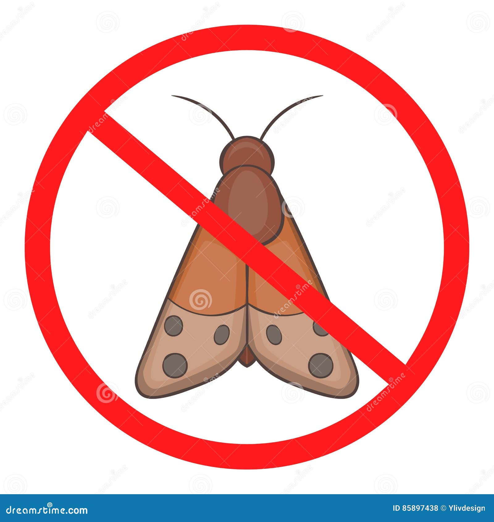 No Insect Icon, Cartoon Style Stock Vector - Illustration of parasite ...