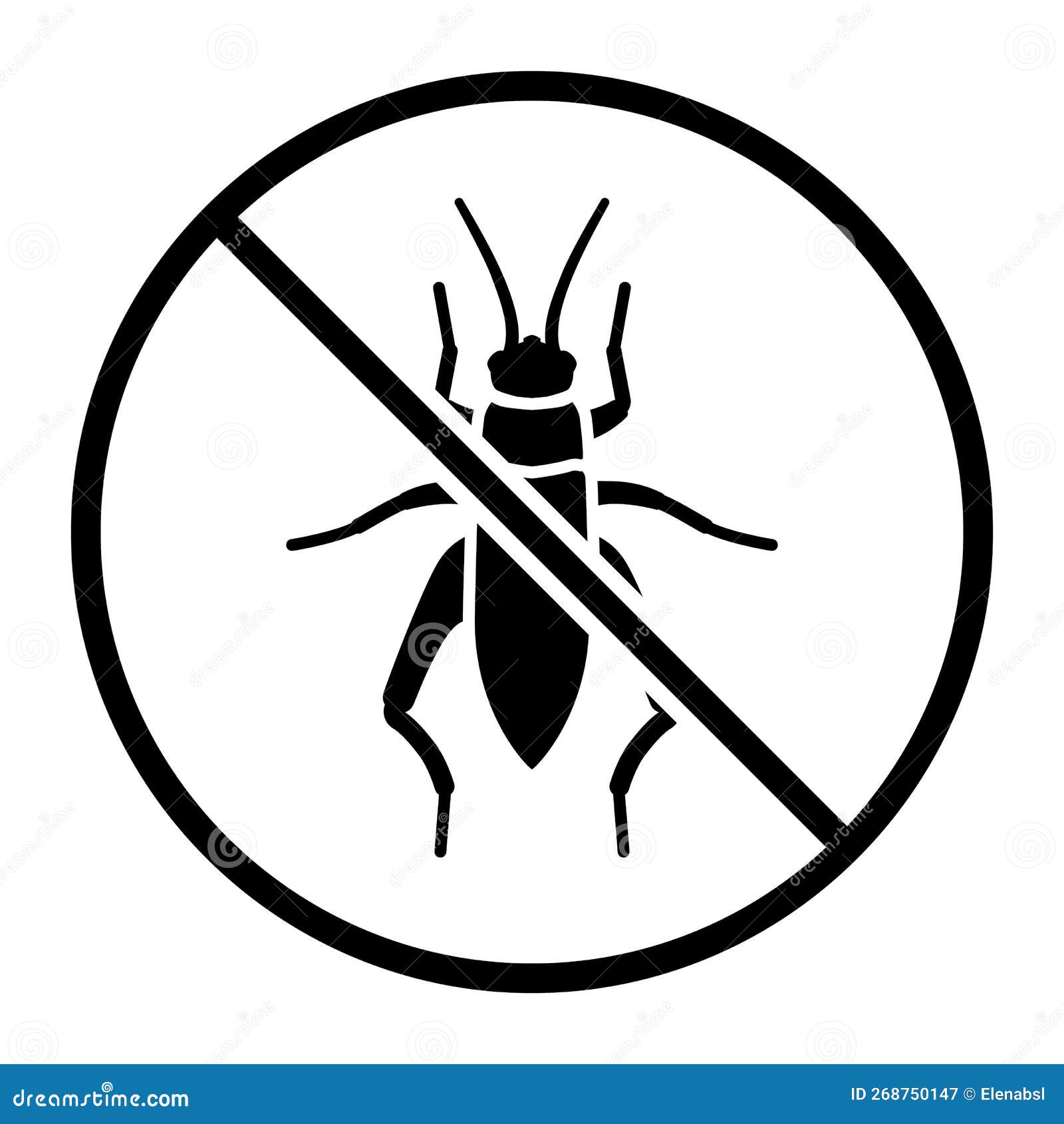 No Insect One Color Vector Icon Stock Vector - Illustration of ...