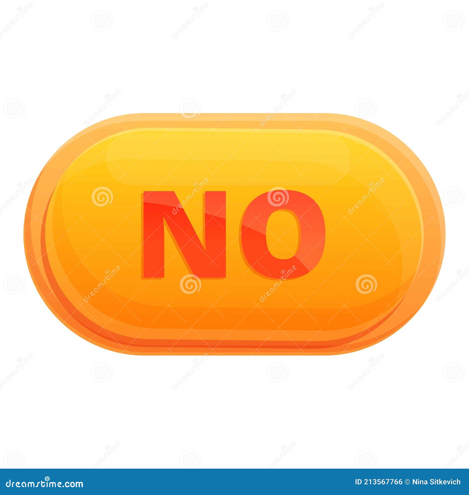 No Interface Button Icon, Cartoon Style Stock Vector - Illustration of ...