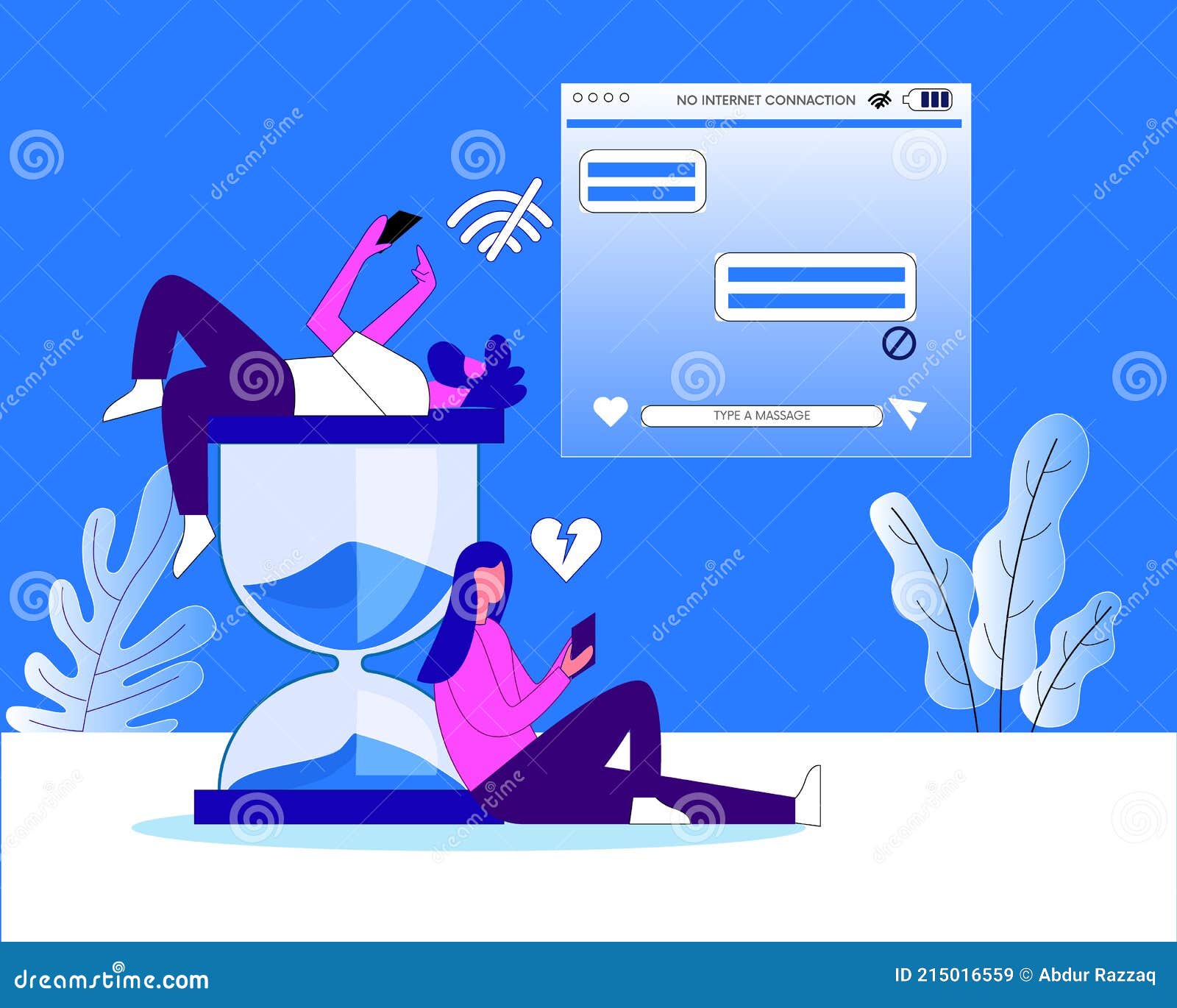 No Internet Connection Illustration Concept Vector Stock Vector ...