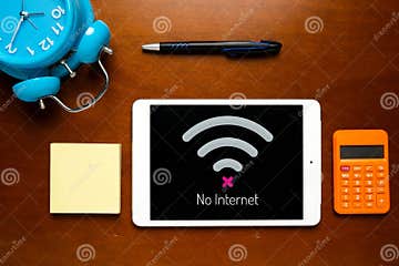 No Internet Connection while Online Education Stock Photo - Image of ...