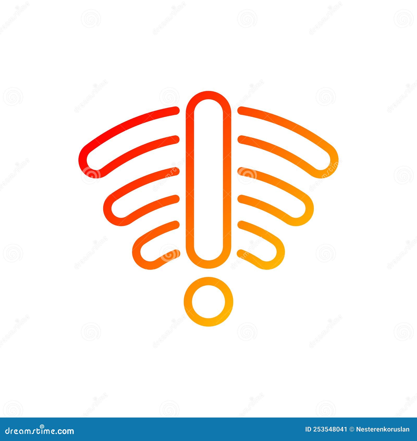 No Internet Connection Pixel Perfect Gradient Linear Vector Icon Stock ...