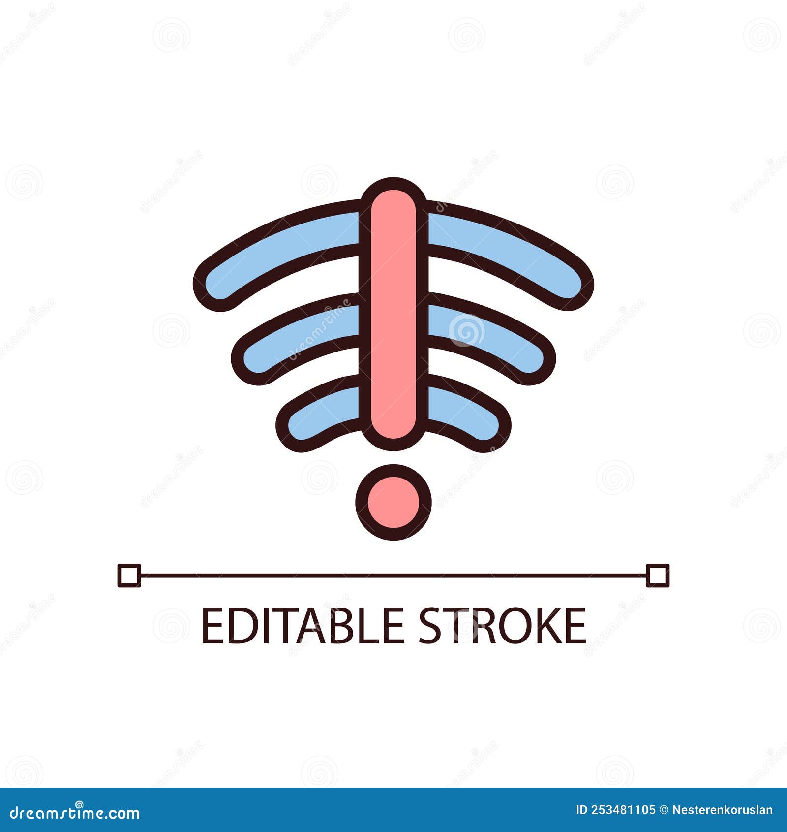 No Internet Connection Pixel Perfect RGB Color Icon Stock Vector ...