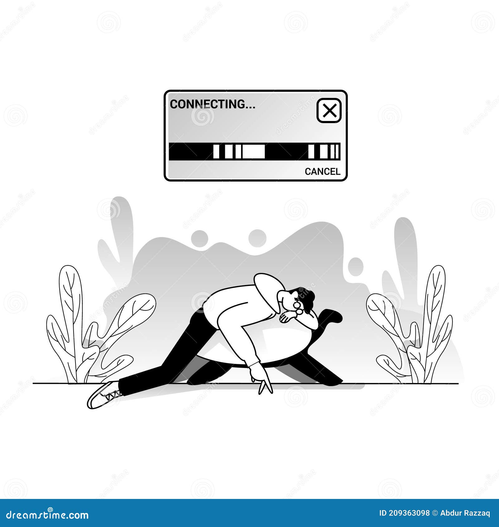 No Internet Connection, Slow Network Connection Vector Illustration ... No Internet Connection, Slow Network Connection Vector Illustration ...