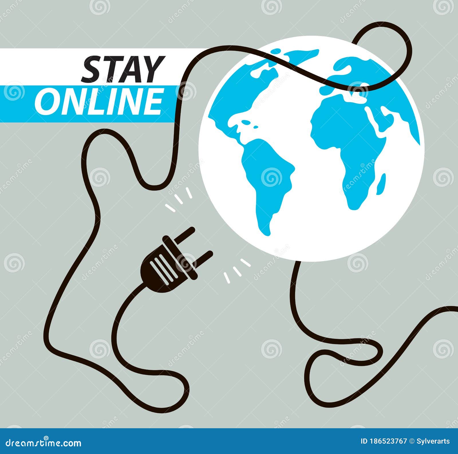 No Internet Connection Vector Concept Poster or Banner with Unplugged ...