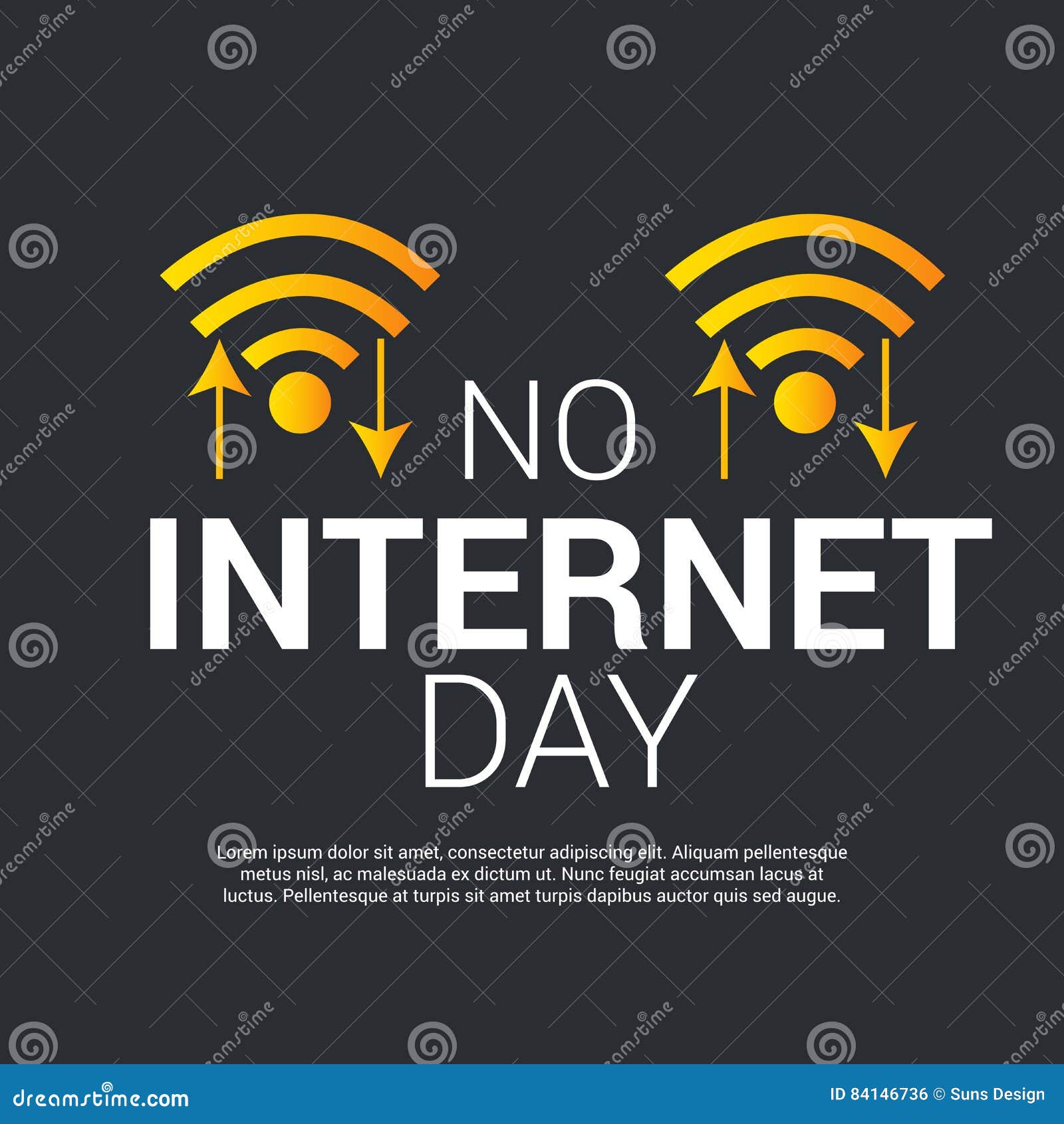 No Internet Day stock illustration. Illustration of morning - 84146736