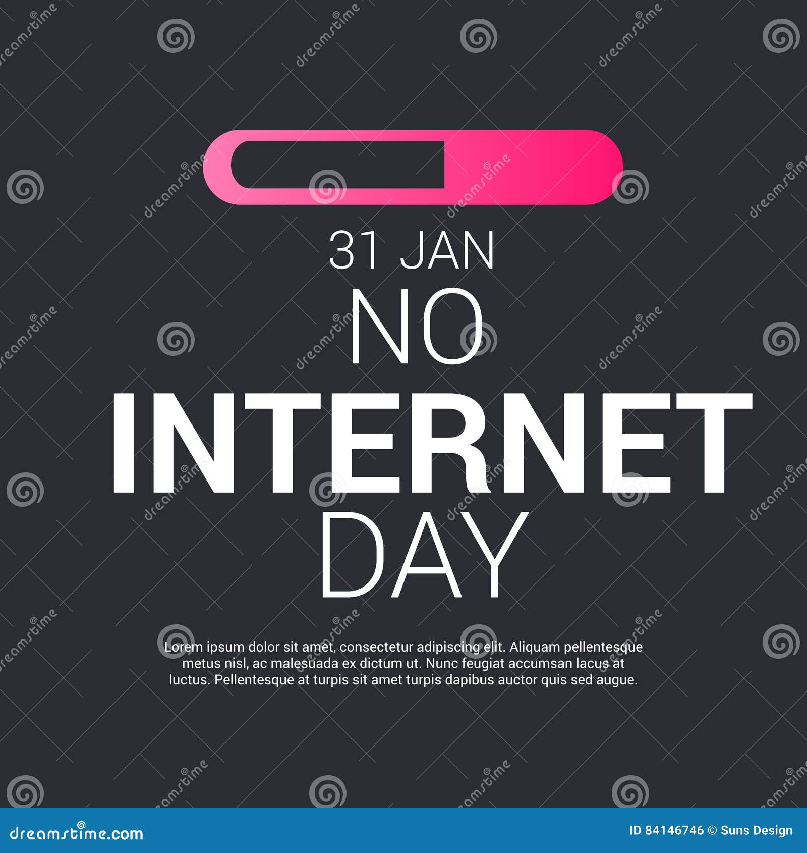 No Internet Day stock illustration. Illustration of date - 84146746