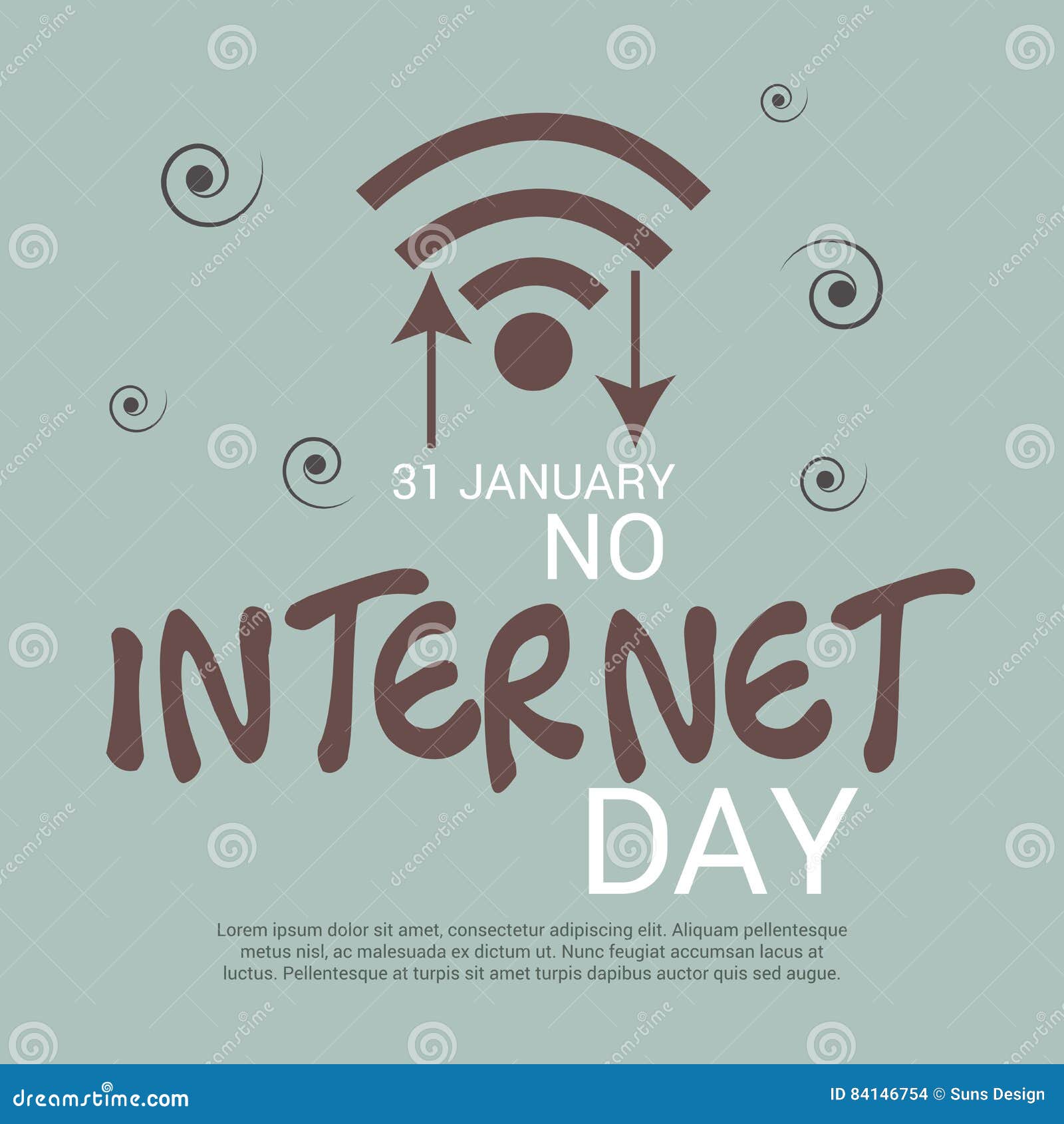 No Internet Day stock illustration. Illustration of humor - 84146754