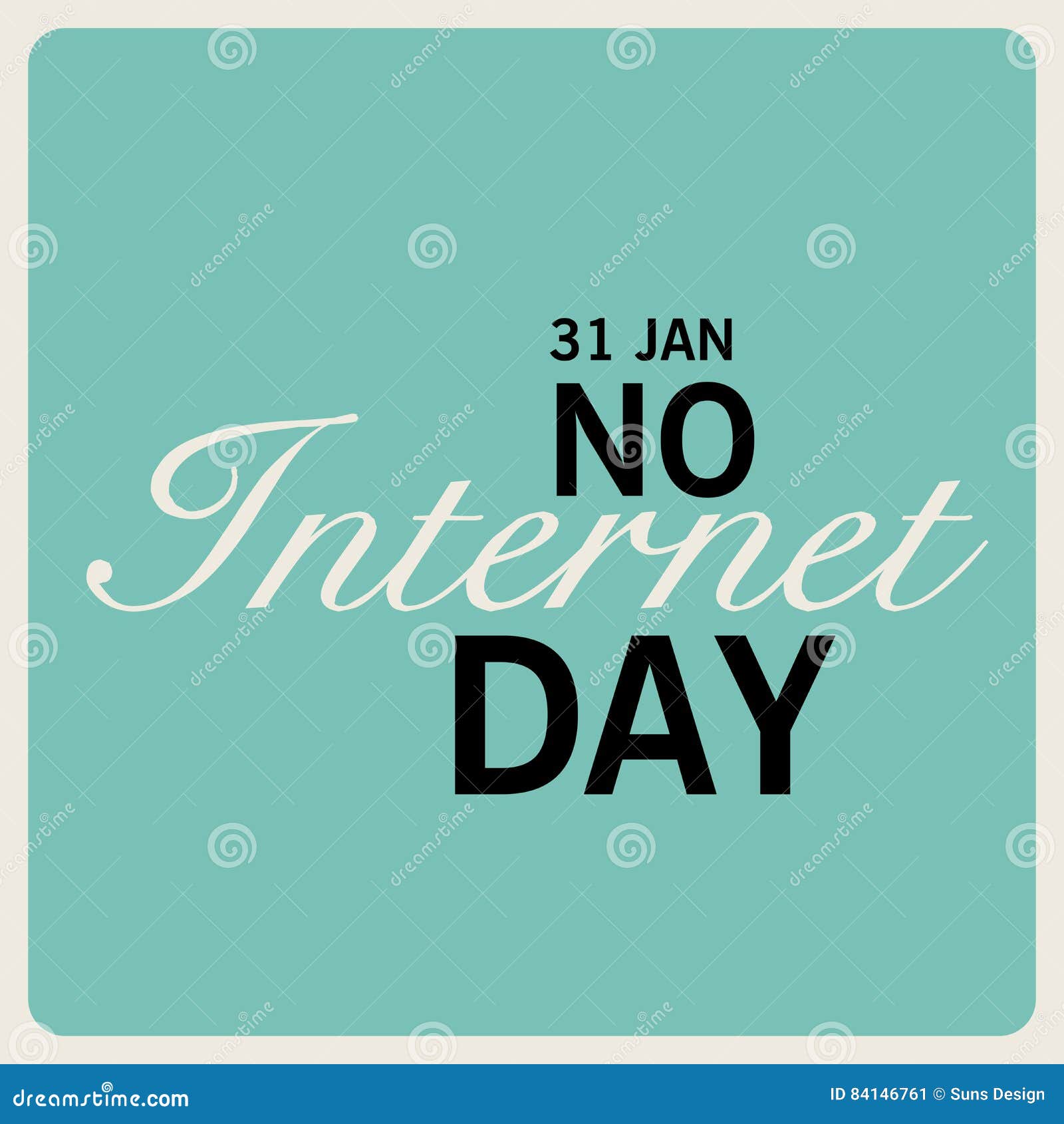 No Internet Day stock illustration. Illustration of morning - 84146761