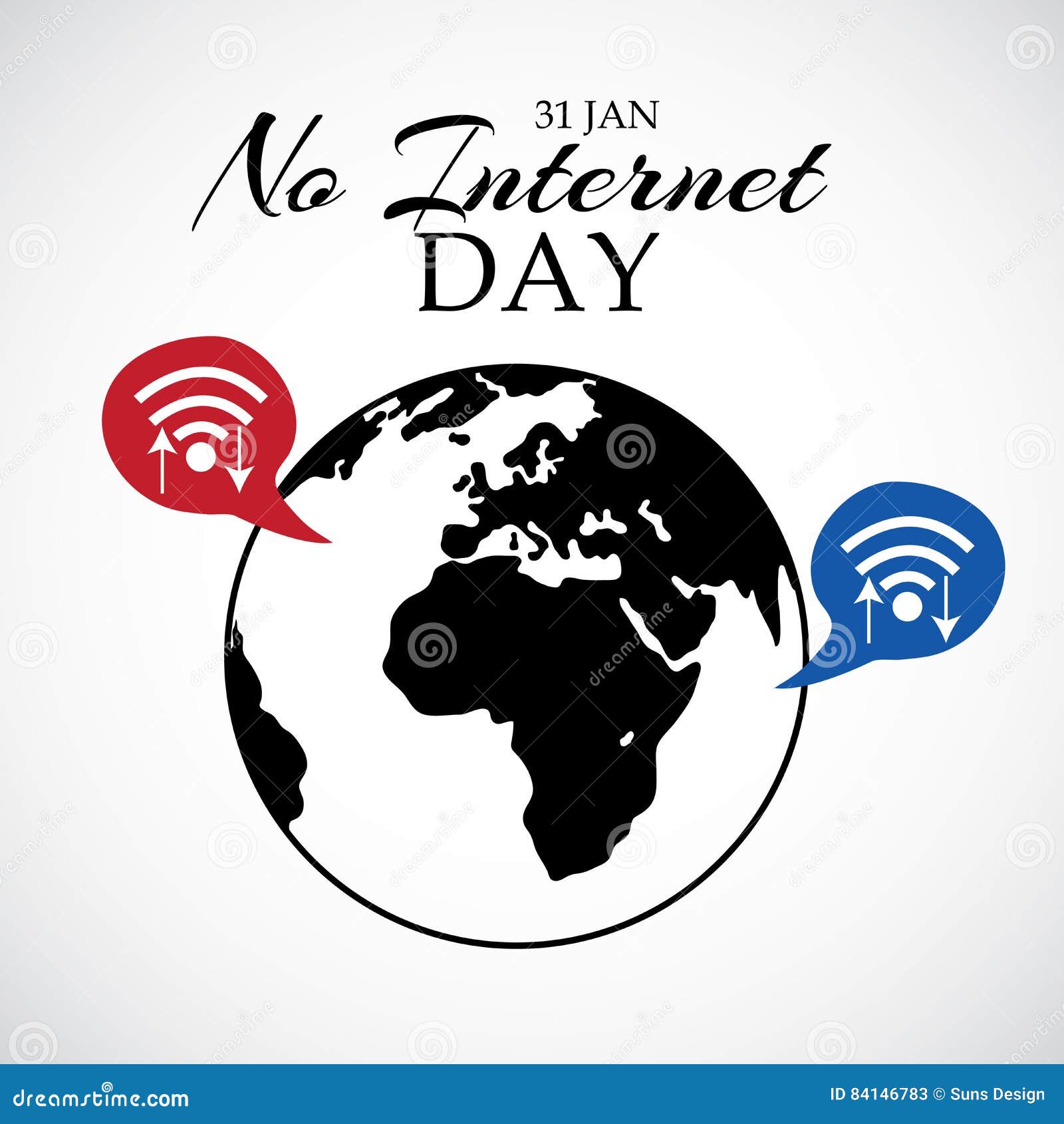 No Internet Day stock illustration. Illustration of celebration - 84146783