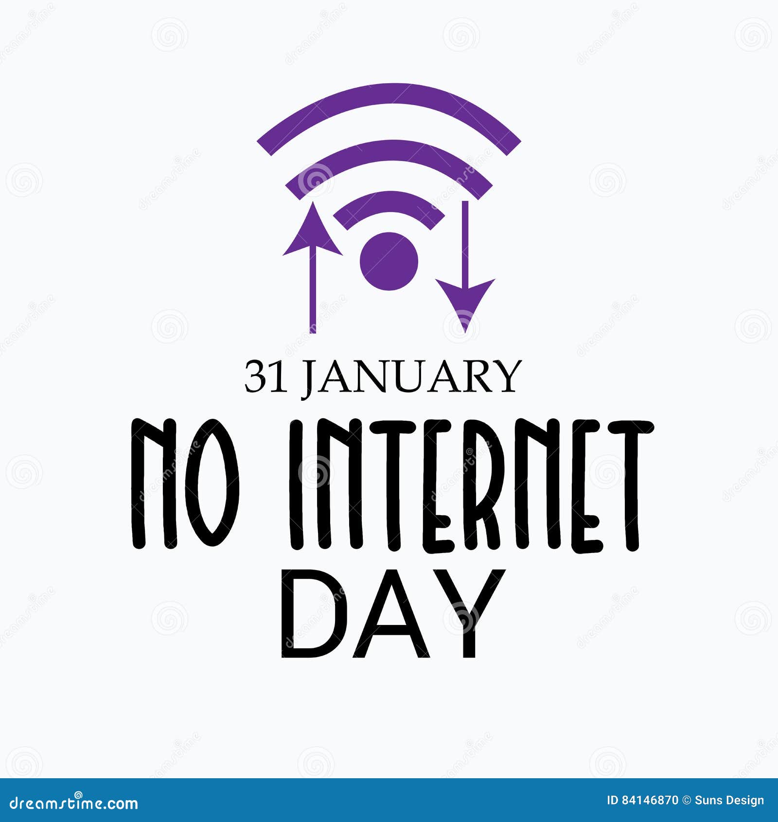No Internet Day stock illustration. Illustration of good - 84146870