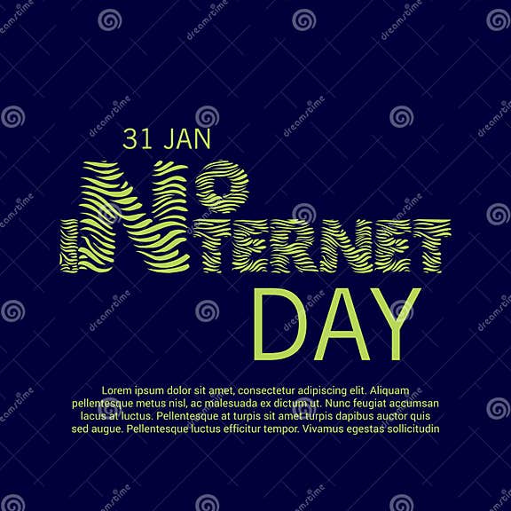 No Internet Day stock illustration. Illustration of happy - 84146888