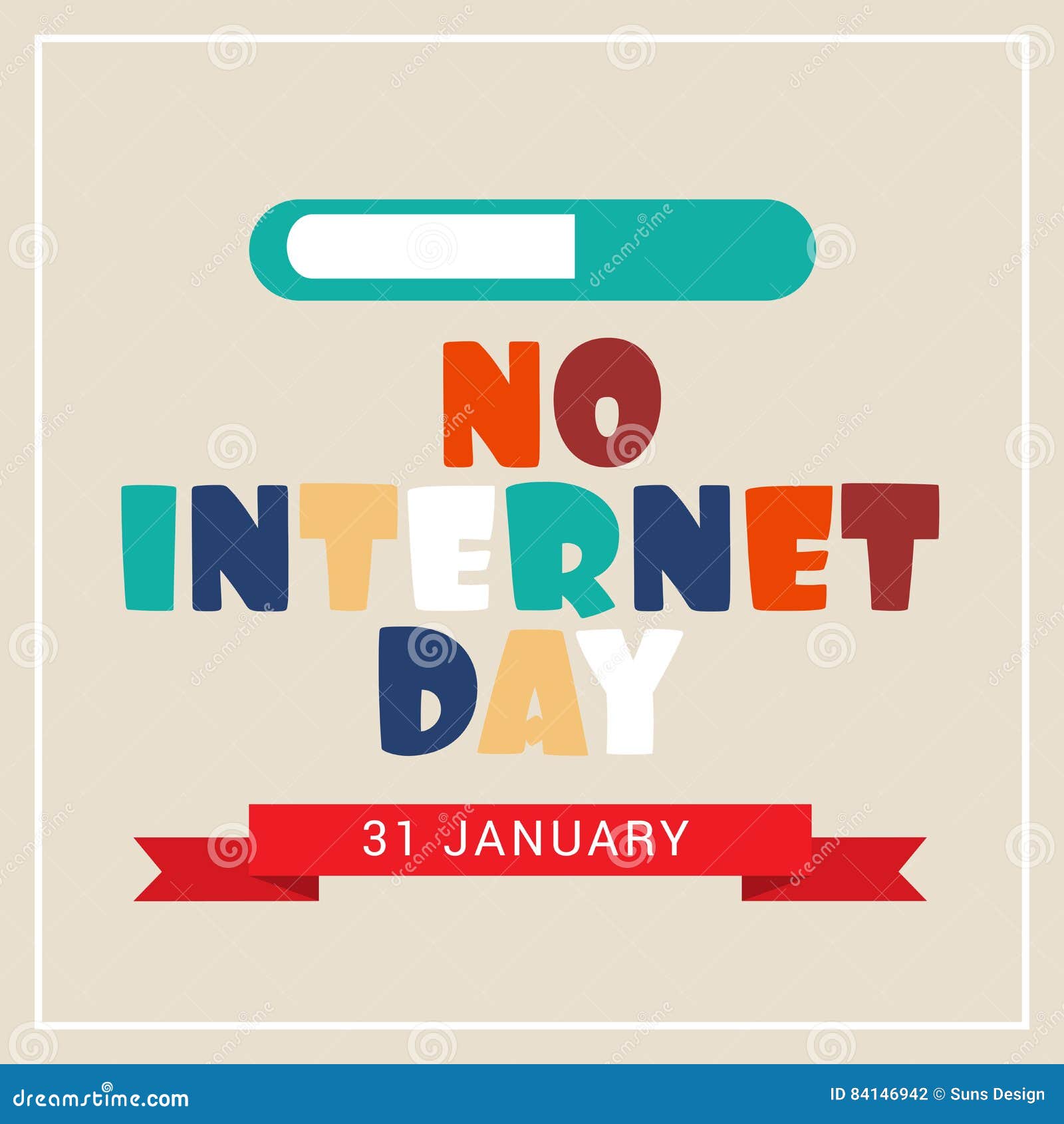 No Internet Day stock illustration. Illustration of carefree - 84146942