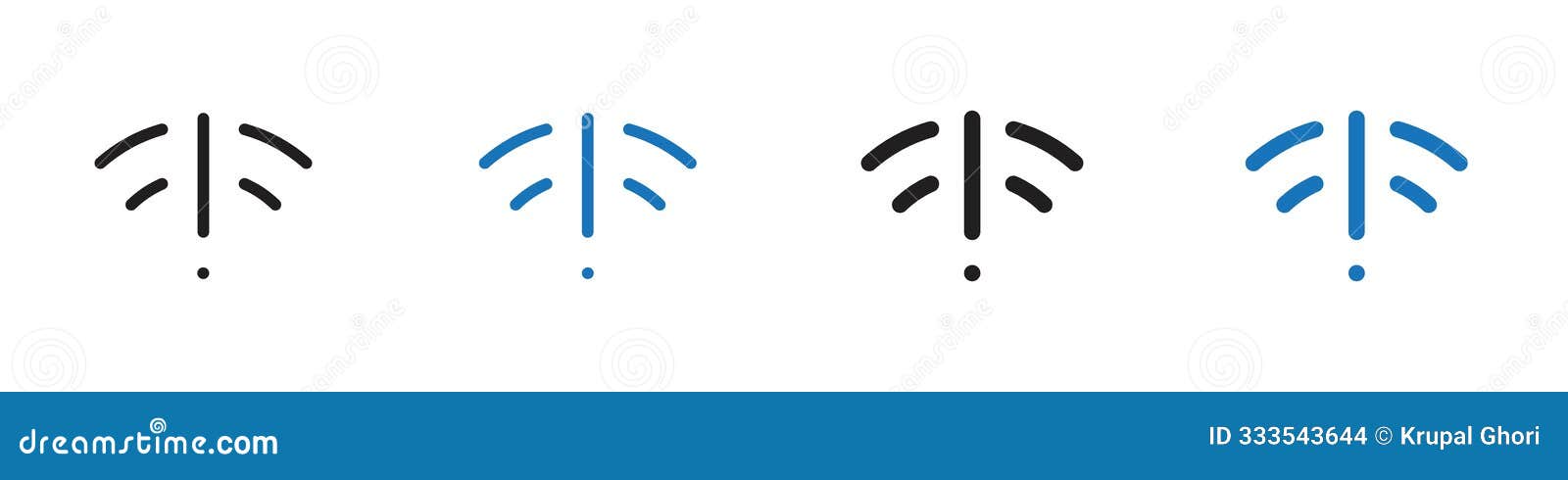 No Internet Icon Vector Set Outline Stock Illustration - Illustration ...