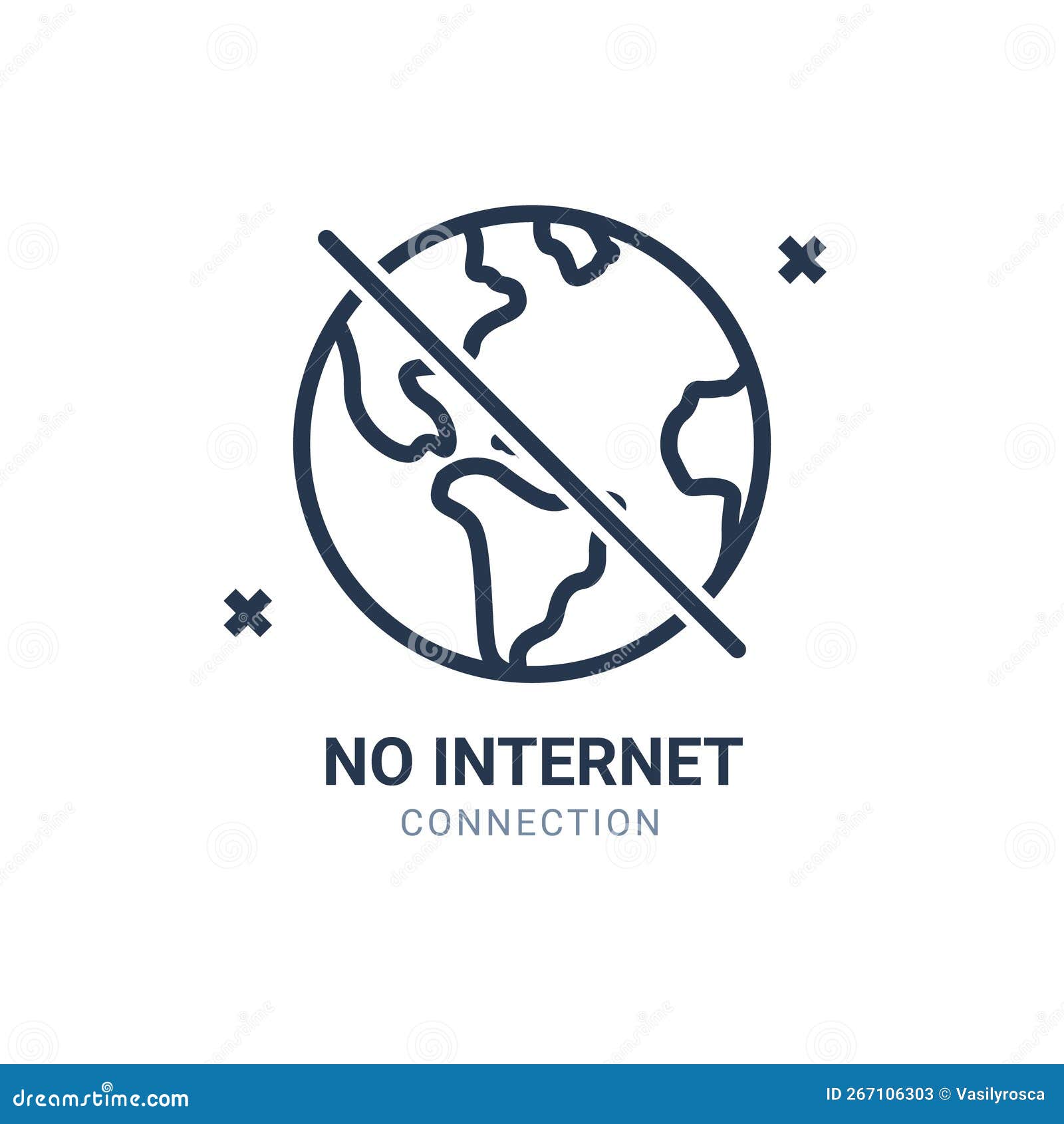 No Internet Signal Access Concept Forbidden Network. Bad Connection ...