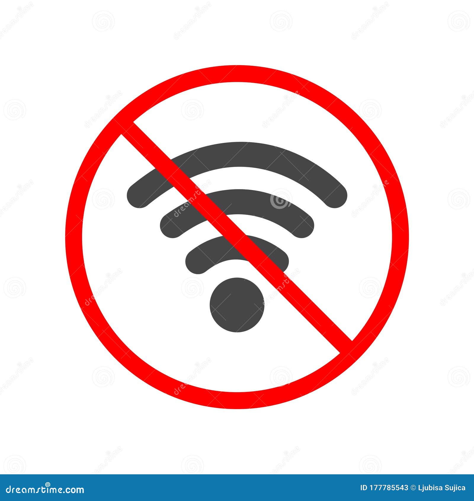 No internet and wi fi sign stock vector. Illustration of offline ...
