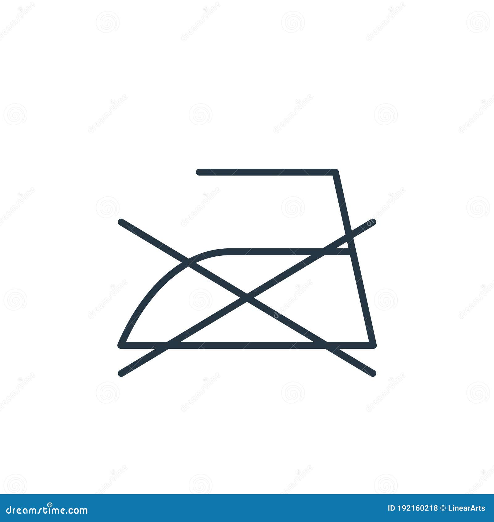 No Ironing Icon Vector from Laundry Concept. Thin Line Illustration of ...