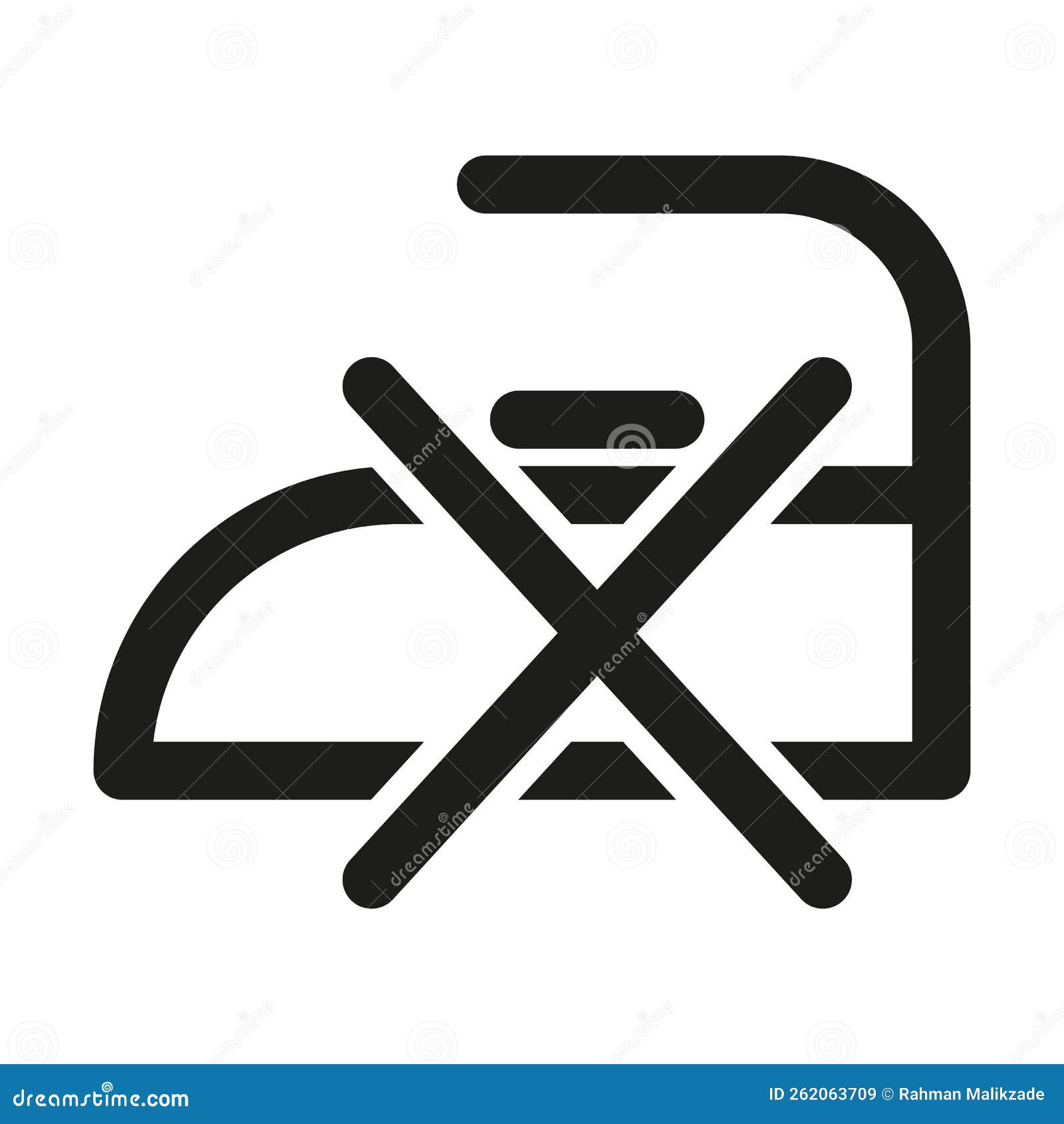 No Ironing Line Icon. Do Not Iron Vector Illustration Stock Vector ...