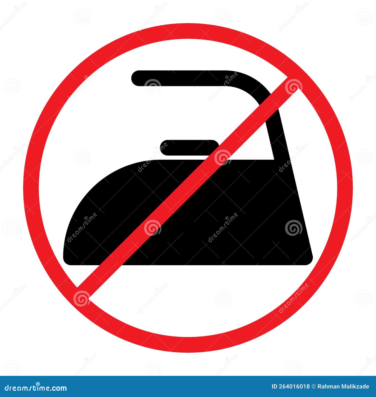 No Ironing Line Icon. Do Not Iron Vector Illustration Stock Vector - Illustration of press ...