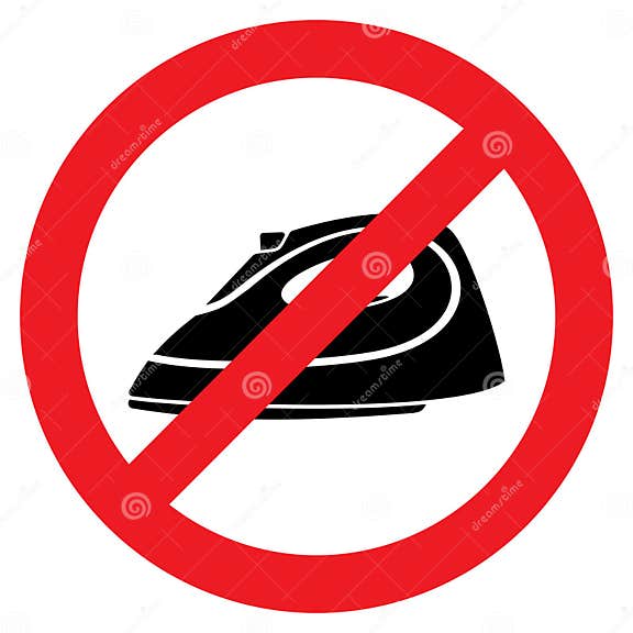 No ironing sign stock vector. Illustration of sign, symbol - 226626086