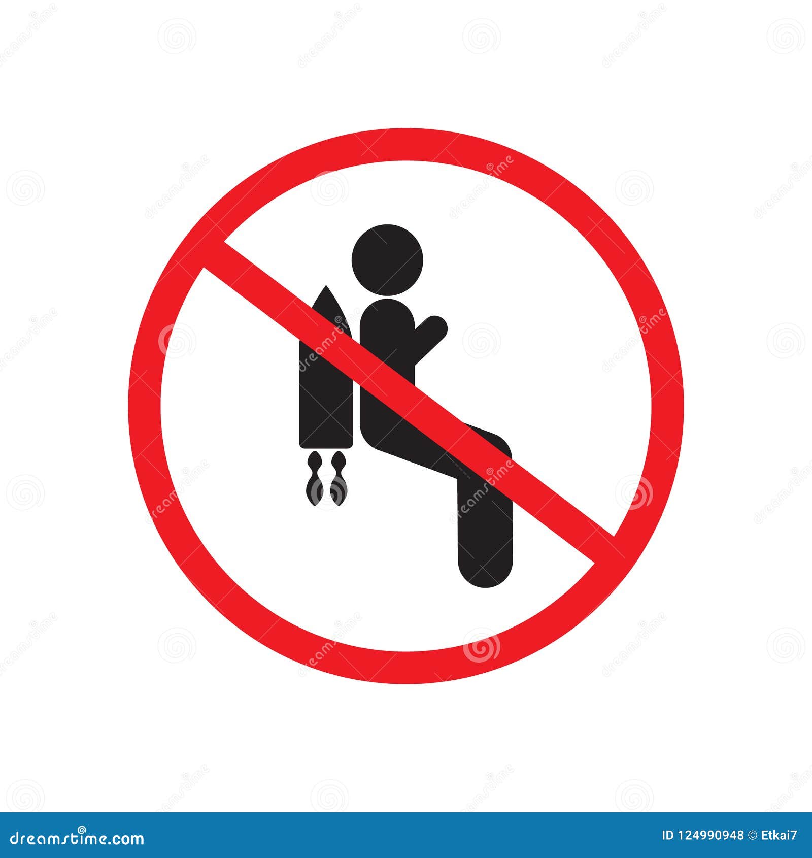 No Jetpack Zone Sign Vector Design Illustration. Stock Vector ...