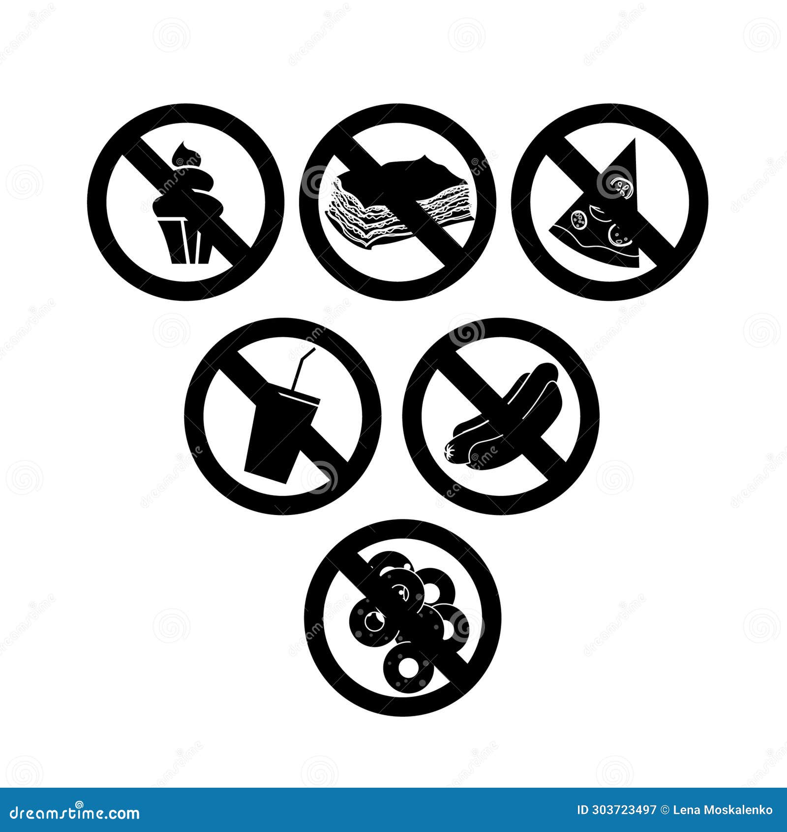 No Junk Food, Stop Unhealthy Stock Illustration - Illustration of ...