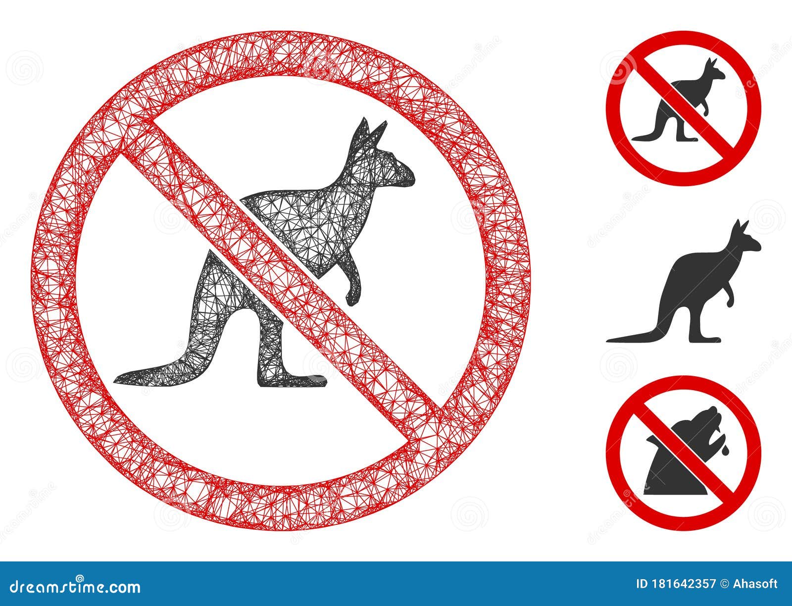 No Kangaroo Polygonal Web Vector Mesh Illustration Stock Illustration ...