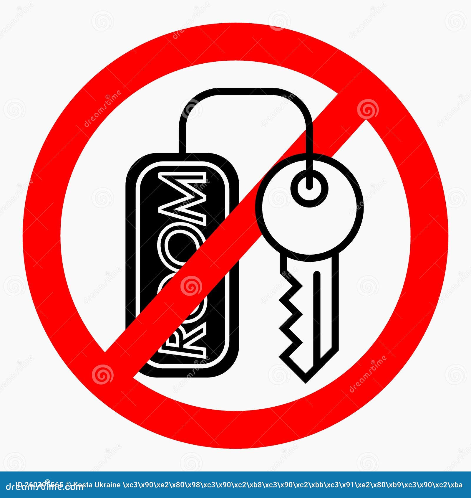 No key. Key ban stock vector. Illustration of apartment - 260395565