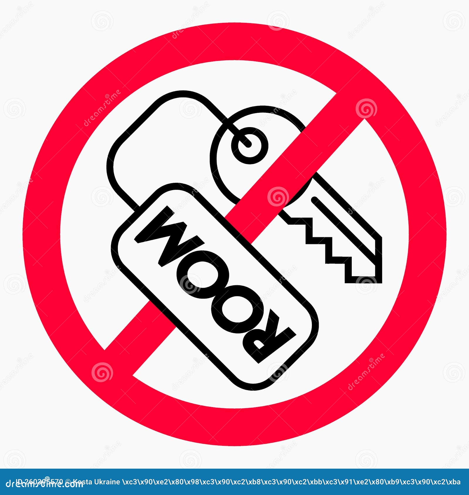 No key. Key ban stock vector. Illustration of safety - 260395570