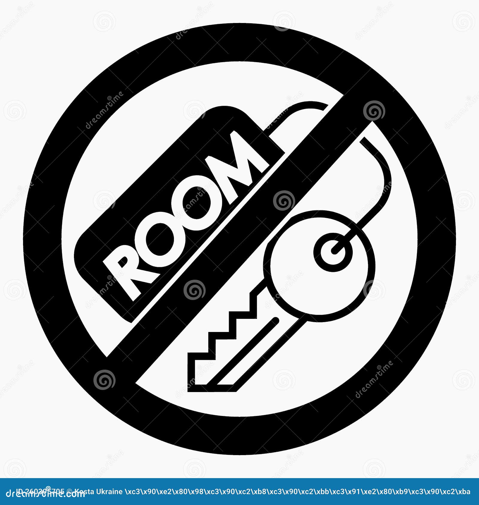 No key. Key ban stock vector. Illustration of allowed - 260395705