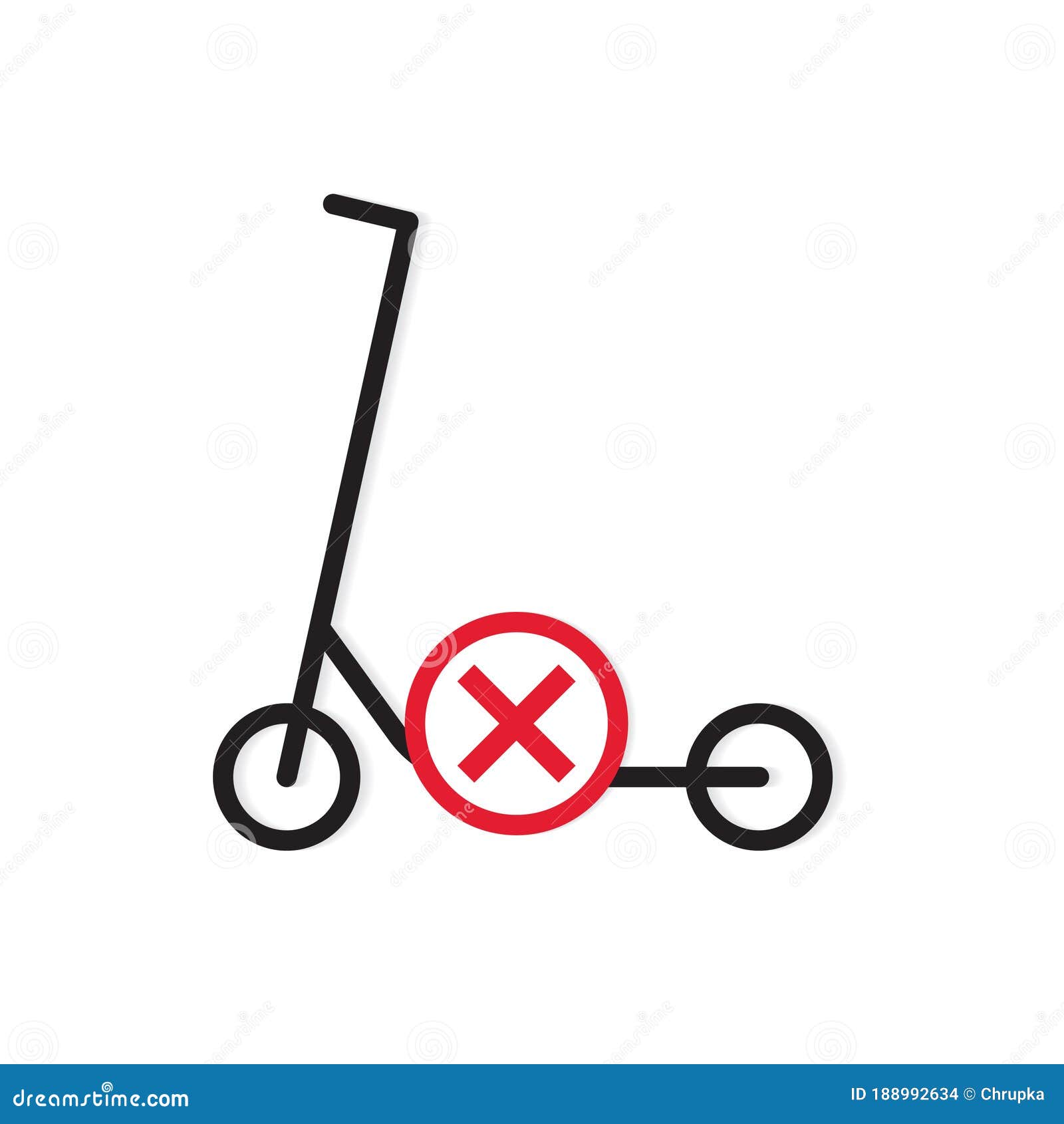 No Kick Scooter Allowed Icon Stock Vector - Illustration of health ...