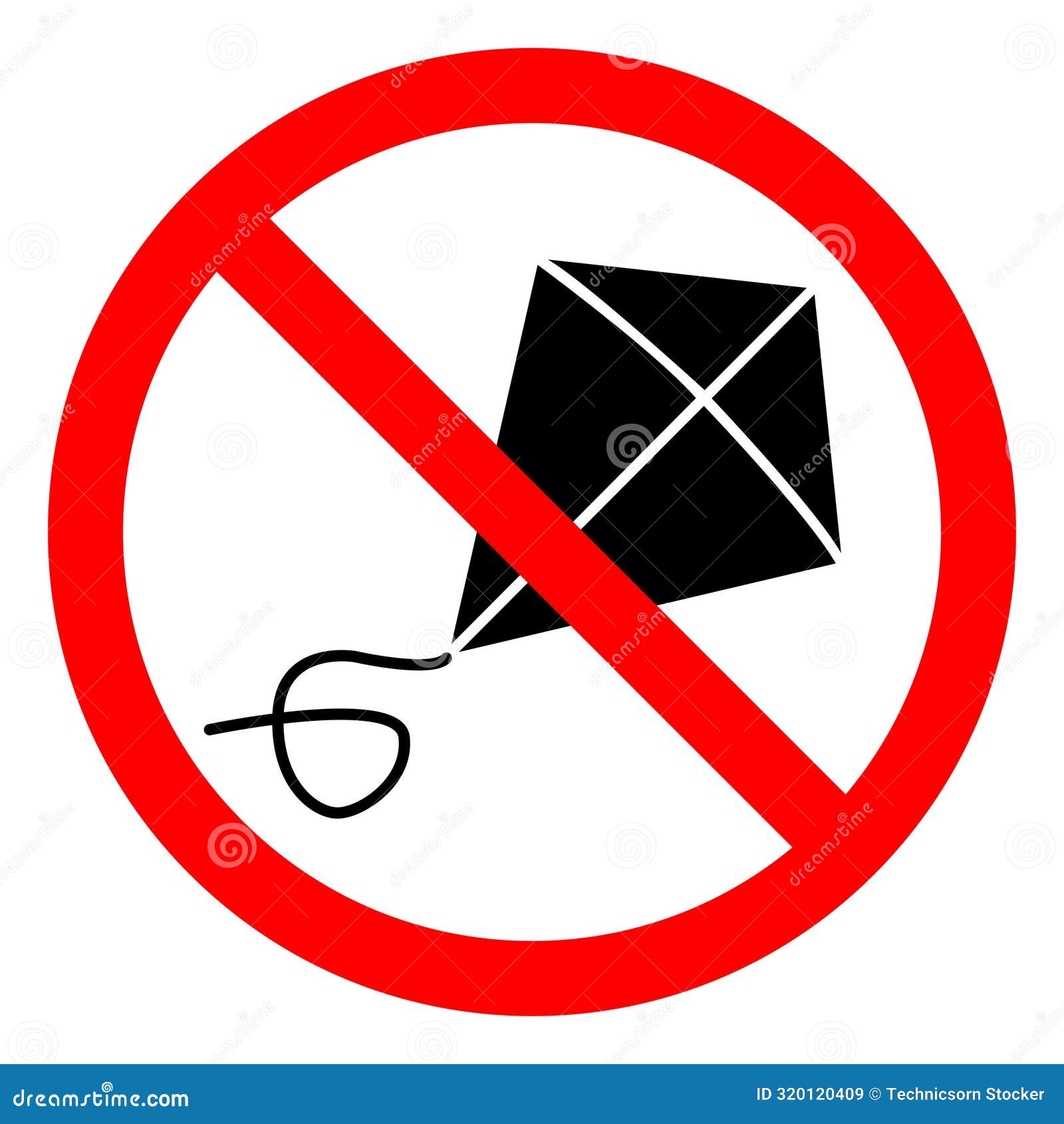 No Kite Symbol Sign ,Vector Illustration, Isolate on White Background ...