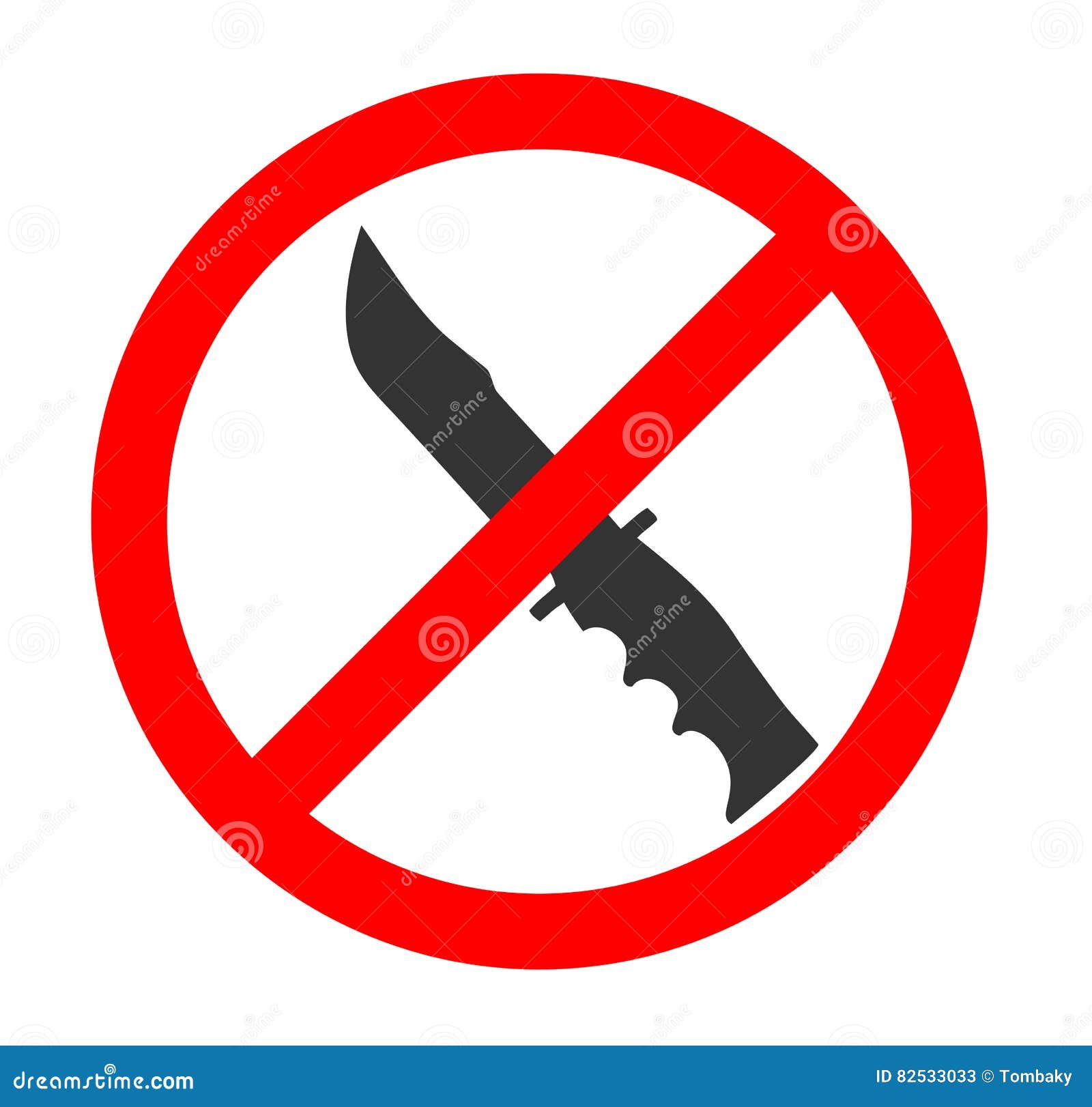 No Knife Sign and Symbol stock illustration. Illustration of ...