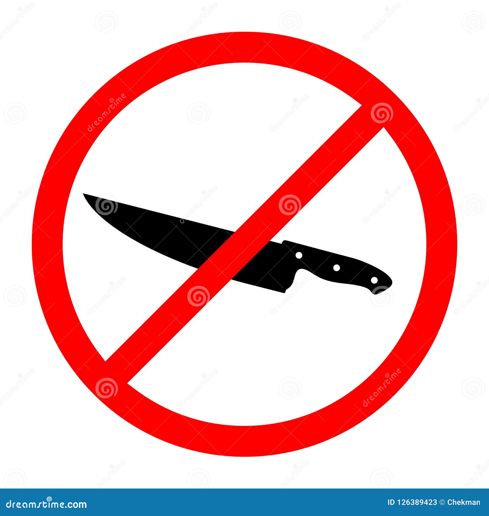 No Knife Sign. Vector Illustration Stock Illustration - Illustration of ...