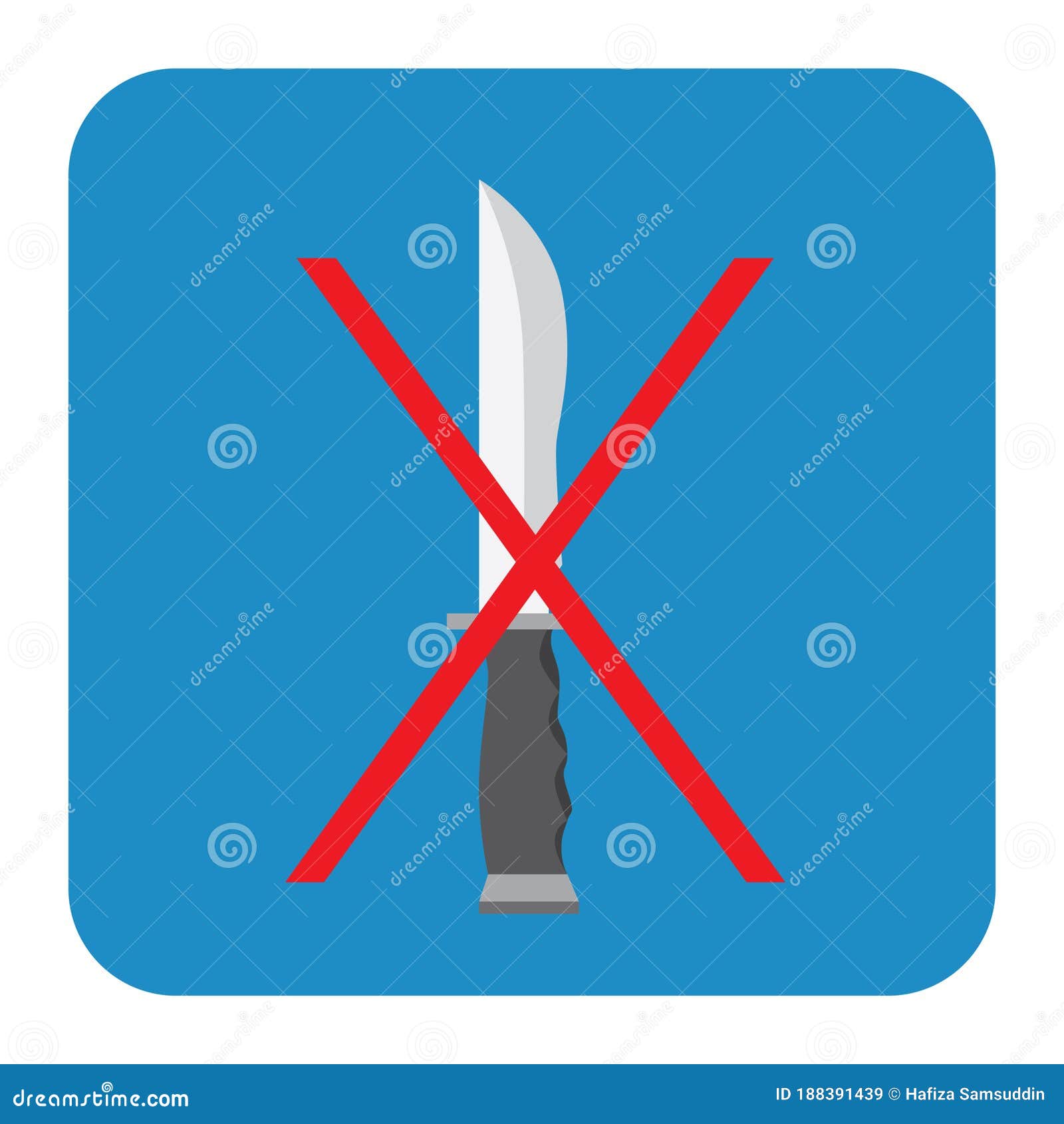 No Knife. Vector Illustration Decorative Design Stock Vector ...