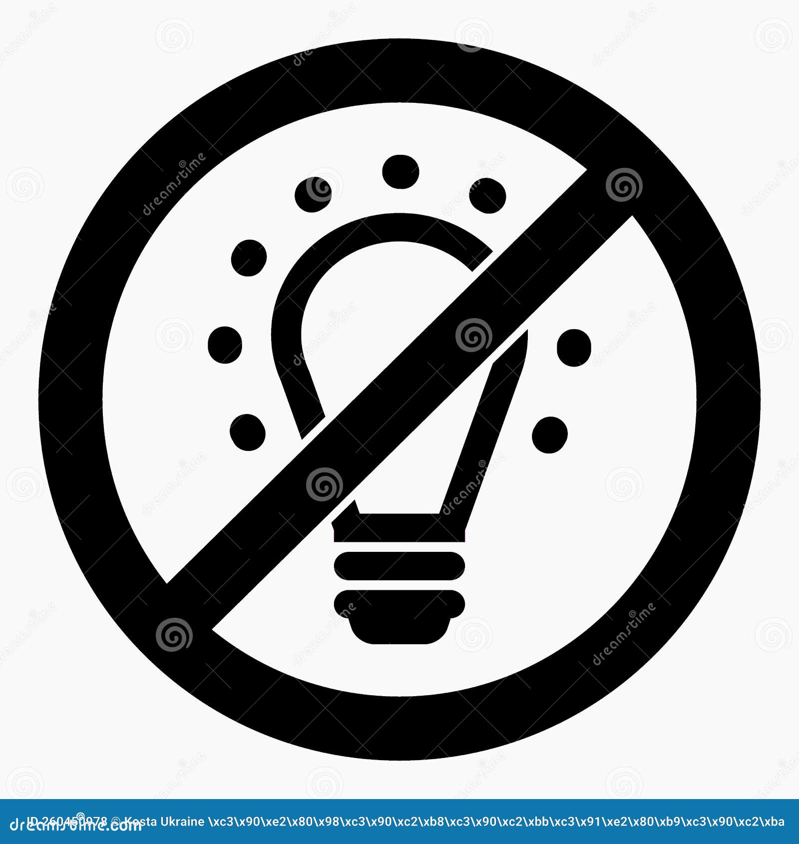 No Lamp stock vector. Illustration of turn, background - 260450978